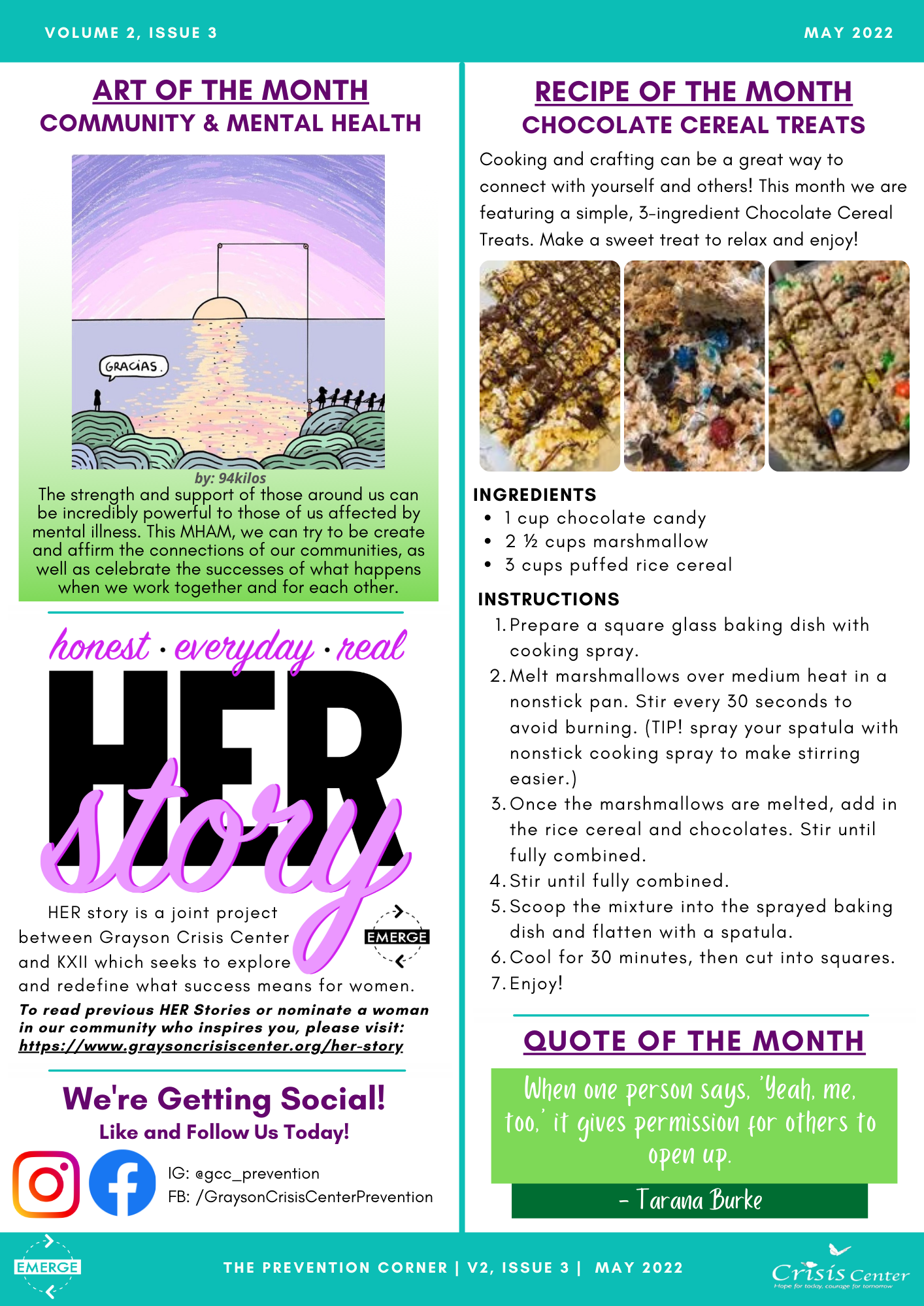 Prevention Newsletters 2022 | Grayson Crisis Center